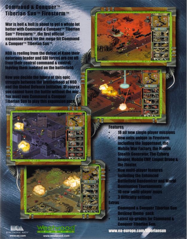 Command & Conquer: Tiberian Sun - Firestorm cover or packaging material ...