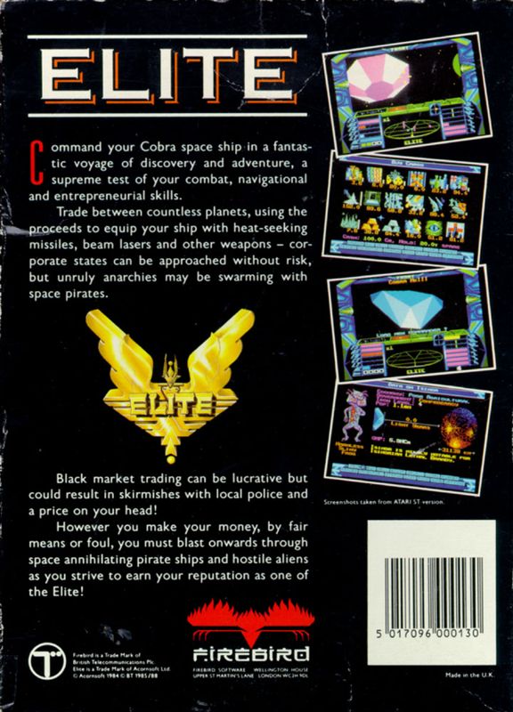 Elite cover or packaging material - MobyGames