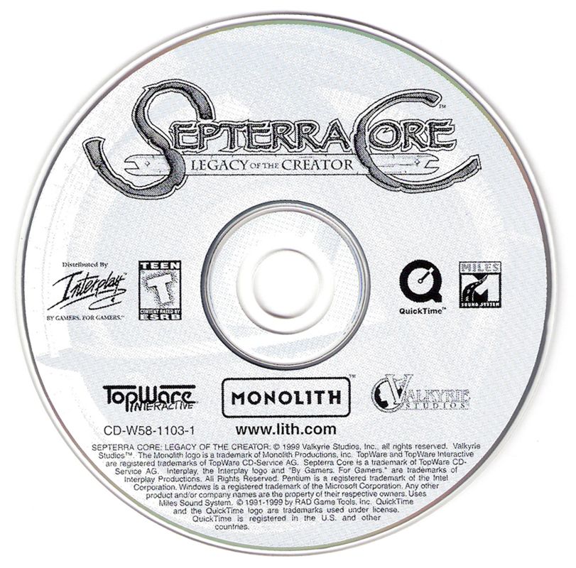 Septerra Core: Legacy of the Creator cover or packaging material ...