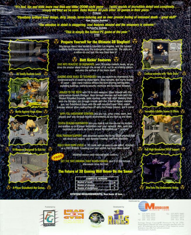 Duke Nukem 3D cover or packaging material - MobyGames