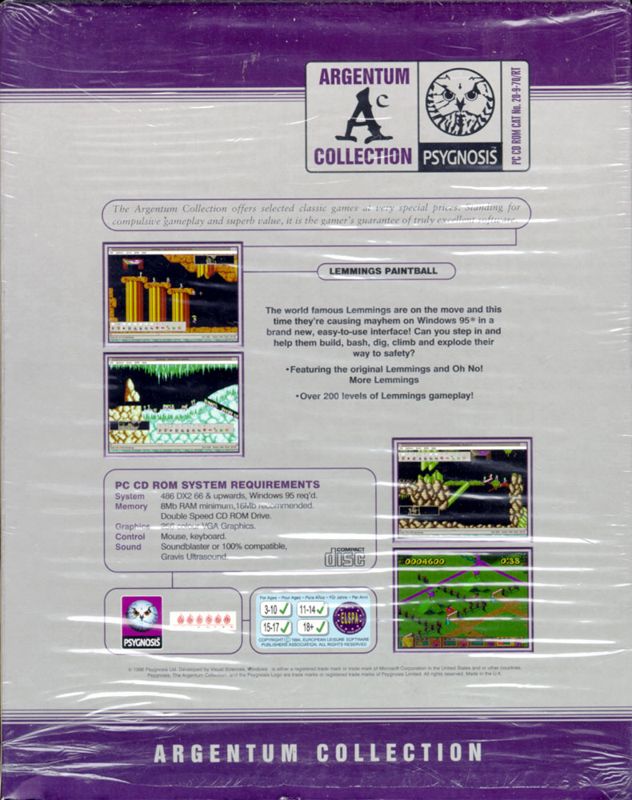 Lemmings for Windows 95 & Lemmings Paintball cover or packaging ...