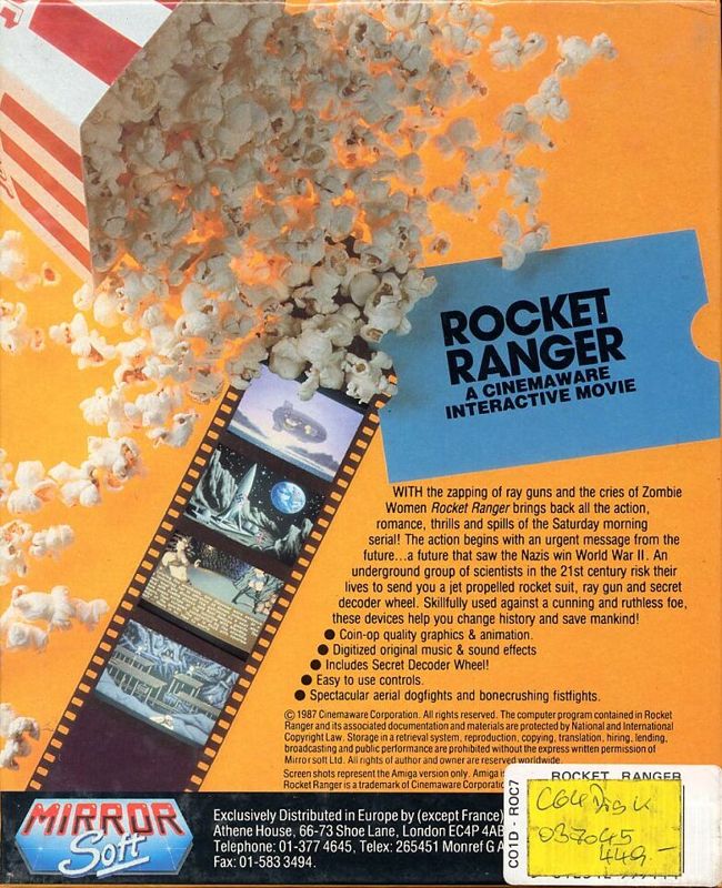 Rocket Ranger cover or packaging material - MobyGames