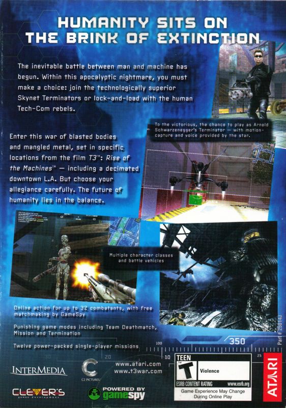 Terminator 3: War of the Machines cover or packaging material - MobyGames