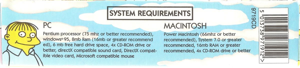 The Simpsons: Virtual Springfield cover or packaging material - MobyGames