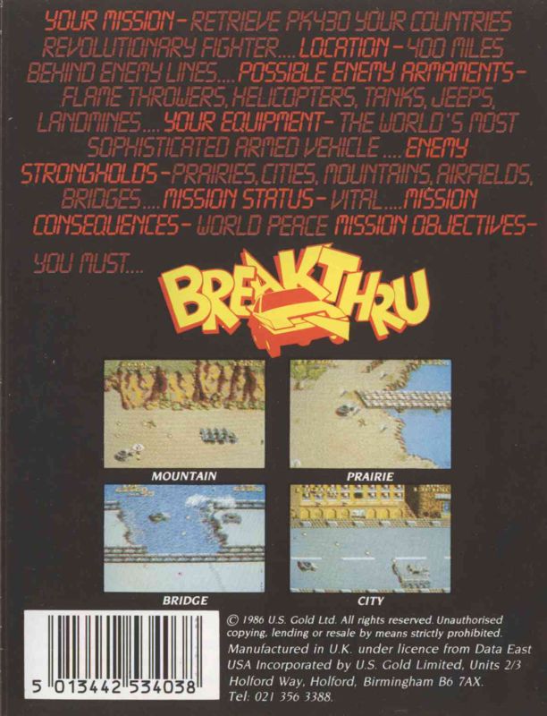 BreakThru cover or packaging material - MobyGames