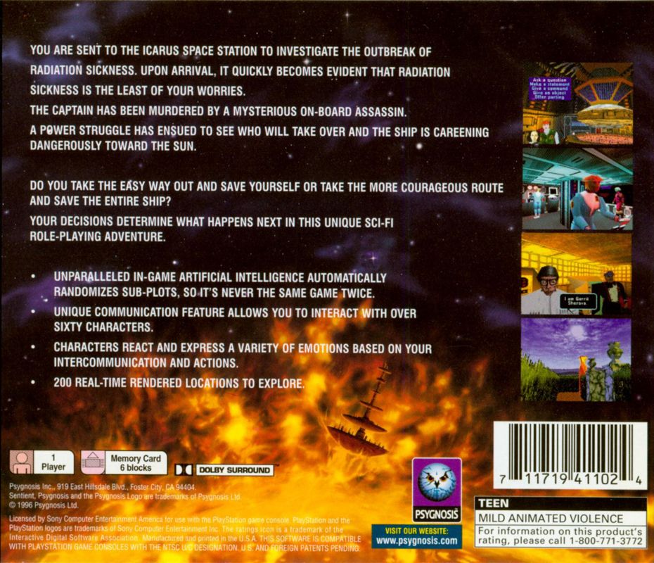 Sentient cover or packaging material - MobyGames