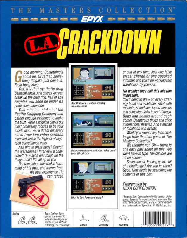 L.A. Crackdown cover or packaging material - MobyGames