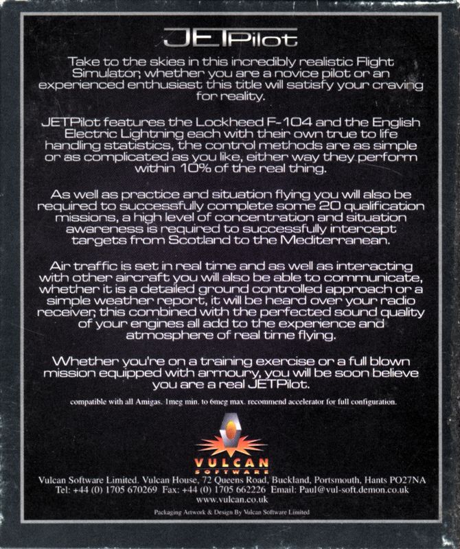 JETPilot cover or packaging material - MobyGames
