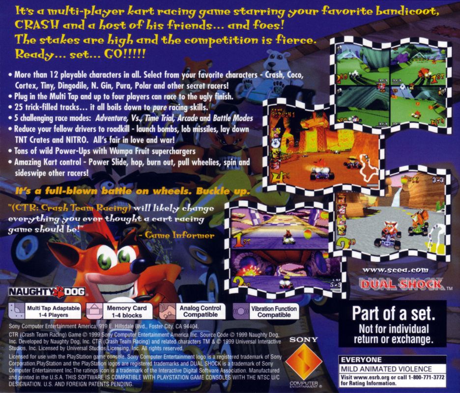 Collectors' Edition: Crash Bandicoot: Warped / Crash Team Racing ...