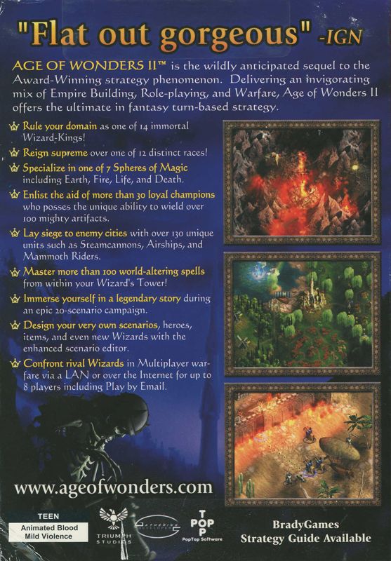 Age of Wonders II: The Wizard's Throne cover or packaging material ...