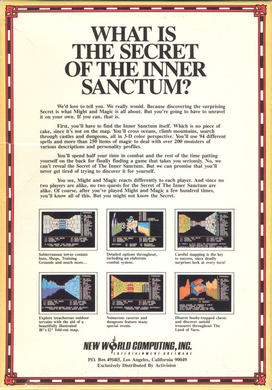 Might and Magic: Book One - Secret of the Inner Sanctum cover or ...