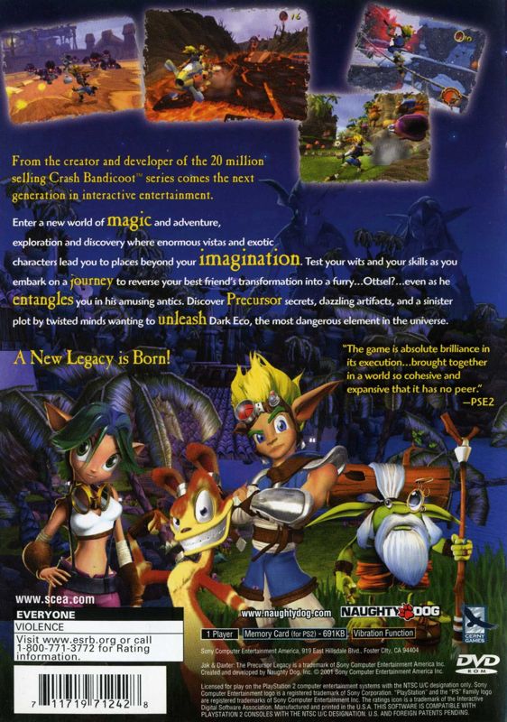 Jak and Daxter: The Precursor Legacy cover or packaging material ...