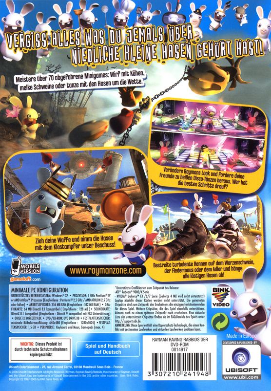 Rayman: Raving Rabbids cover or packaging material - MobyGames