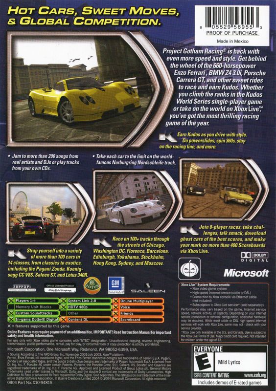 Project Gotham Racing 2 cover or packaging material - MobyGames