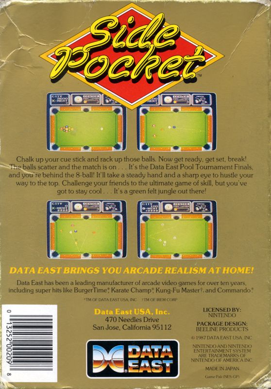 Side Pocket cover or packaging material - MobyGames