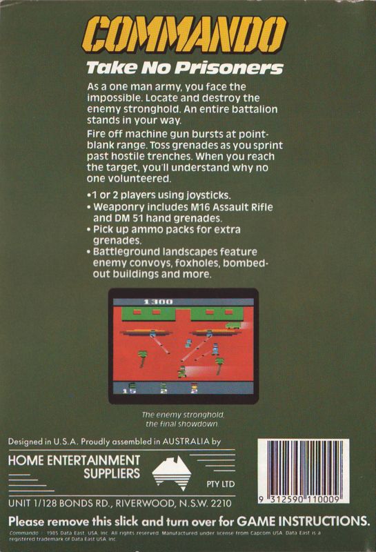 Commando cover or packaging material - MobyGames