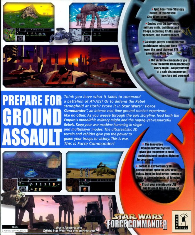 Star Wars: Force Commander cover or packaging material - MobyGames