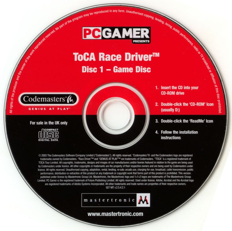 Pro Race Driver cover or packaging material - MobyGames