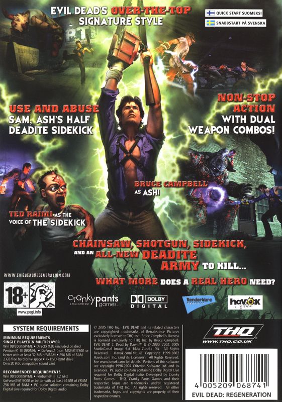 Evil Dead: Regeneration cover or packaging material - MobyGames