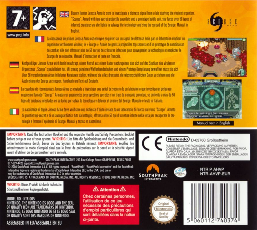 Scurge: Hive cover or packaging material - MobyGames