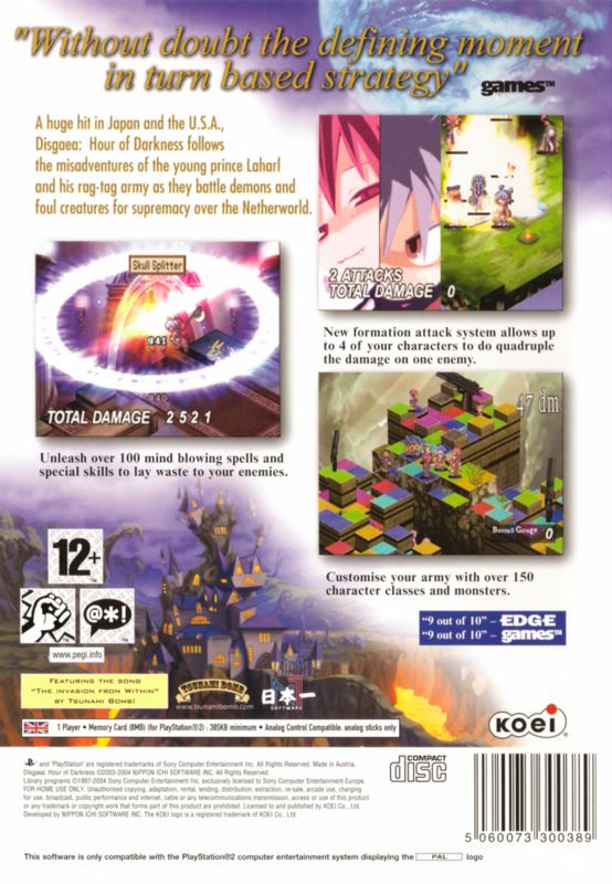Disgaea: Hour of Darkness cover or packaging material - MobyGames