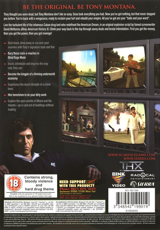 Scarface: The World Is Yours cover or packaging material - MobyGames