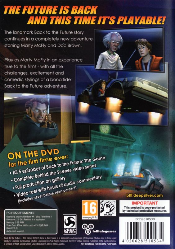 Back to the Future: The Game cover or packaging material - MobyGames