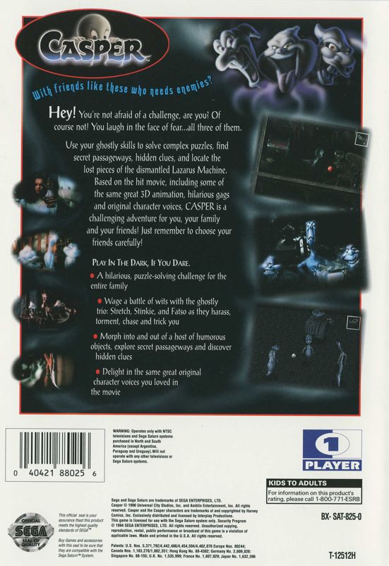 Casper cover or packaging material - MobyGames