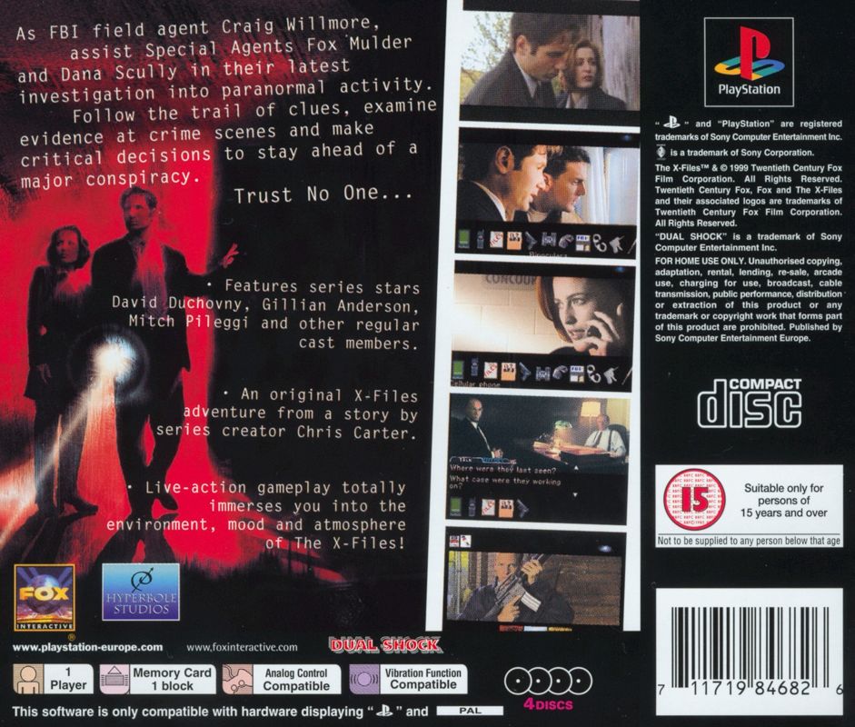 The X-Files Game cover or packaging material - MobyGames