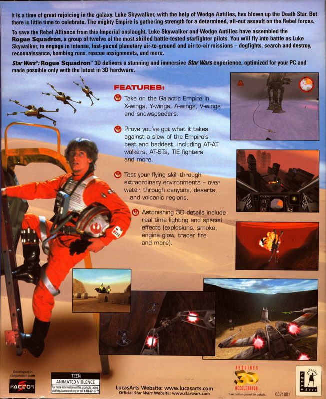 Star Wars: Rogue Squadron 3D cover or packaging material - MobyGames