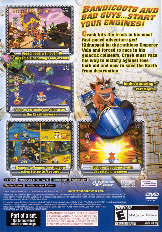 Crash Bandicoot Action Pack cover or packaging material - MobyGames