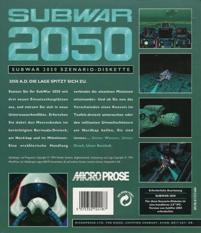 Subwar 2050: The Plot Deepens cover or packaging material - MobyGames