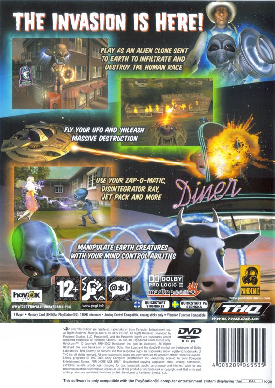 Destroy All Humans! cover or packaging material - MobyGames