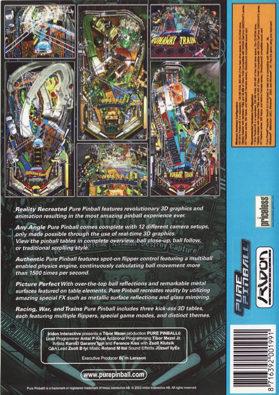 Pure Pinball cover or packaging material - MobyGames