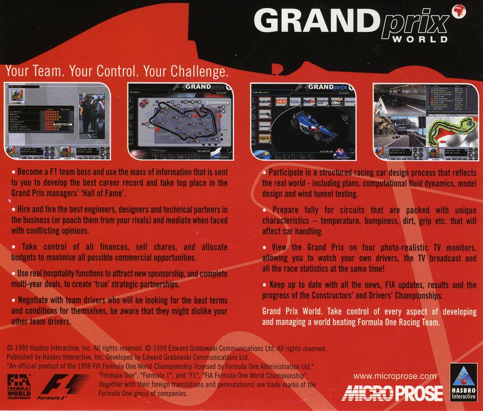 Grand Prix World cover or packaging material - MobyGames