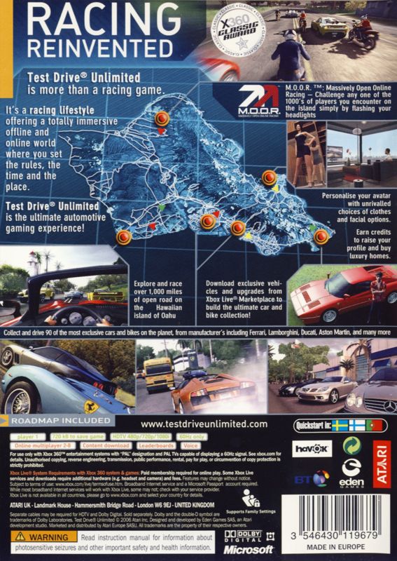 Test Drive Unlimited cover or packaging material - MobyGames