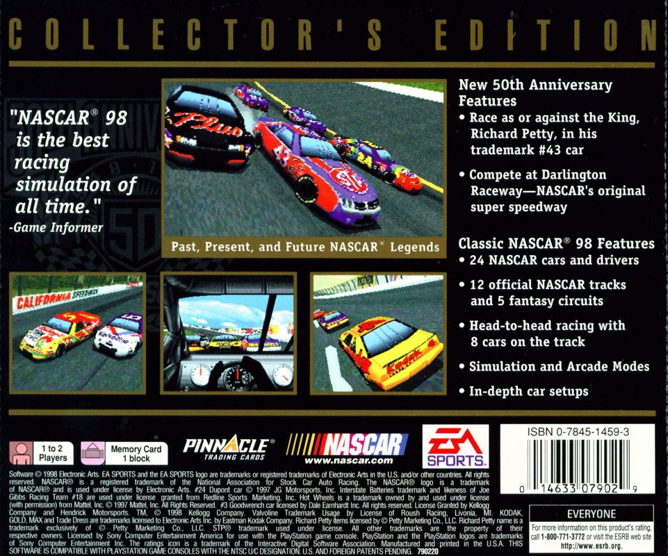 NASCAR 98 (Collector's Edition) cover or packaging material - MobyGames