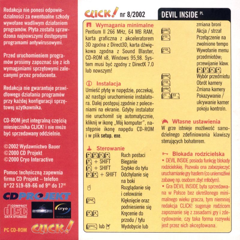 The Devil Inside cover or packaging material - MobyGames