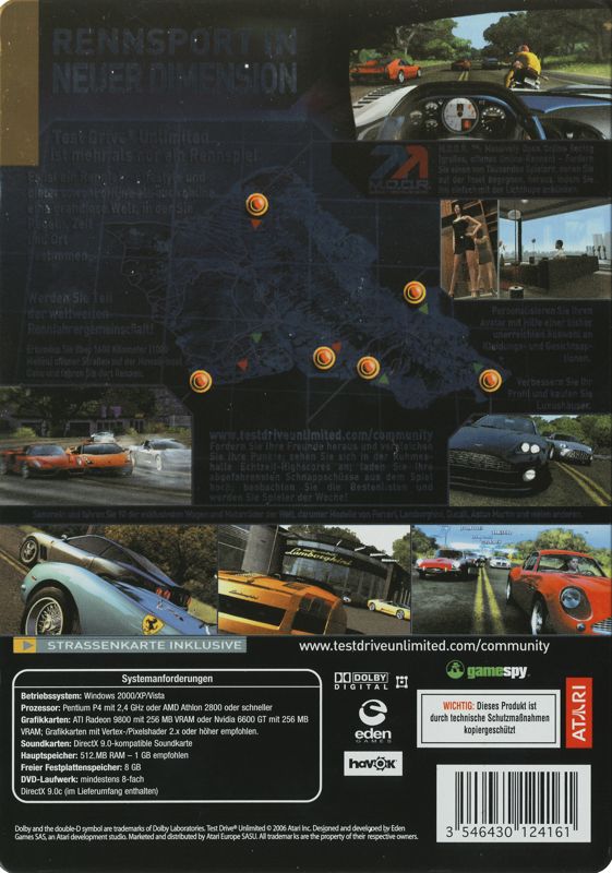 Test Drive Unlimited cover or packaging material - MobyGames