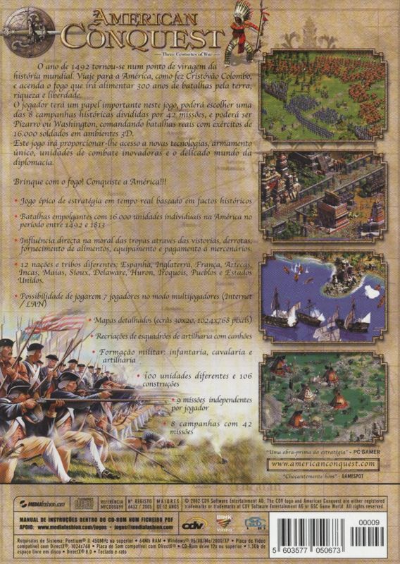 American Conquest cover or packaging material - MobyGames