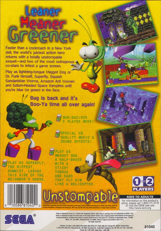 Bug Too! cover or packaging material - MobyGames