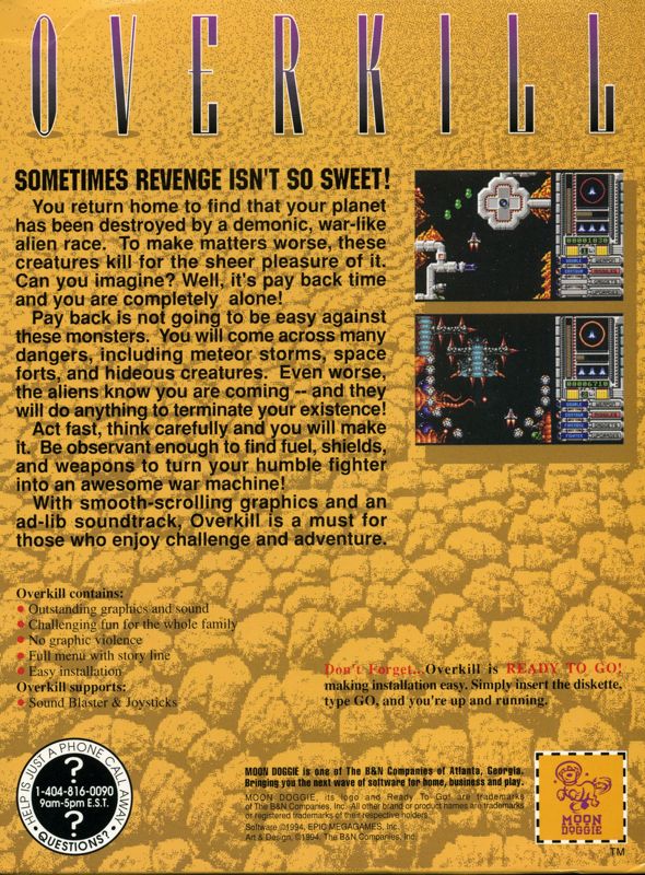 OverKill cover or packaging material - MobyGames