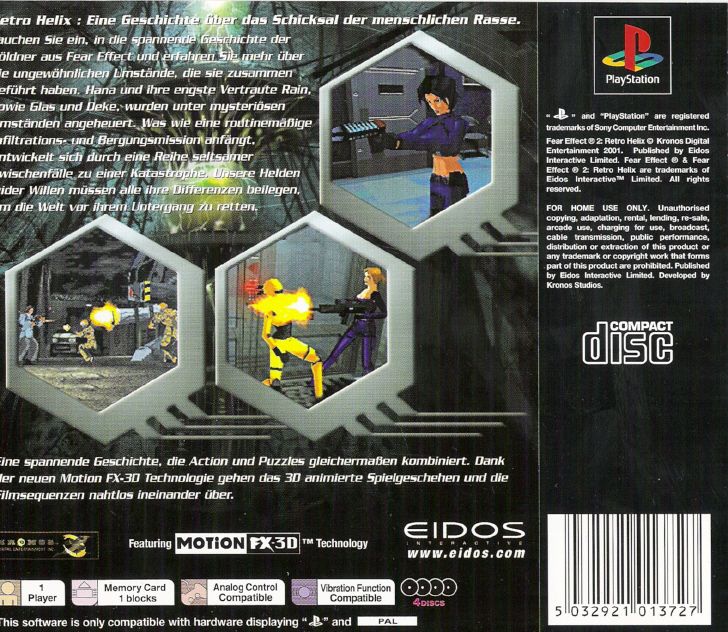 Fear Effect 2: Retro Helix cover or packaging material - MobyGames