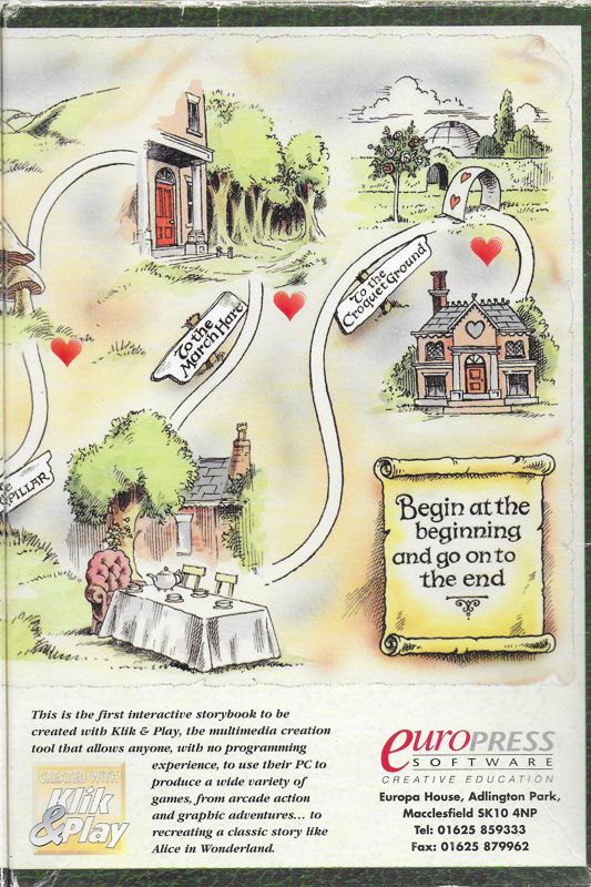 Alice in Wonderland cover or packaging material - MobyGames