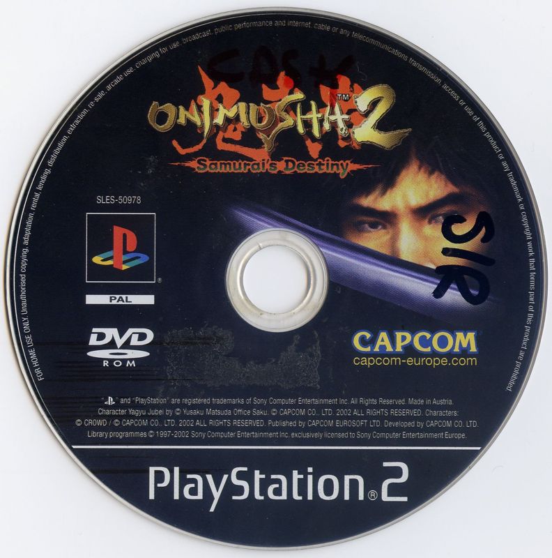 Onimusha 2: Samurai's Destiny cover or packaging material - MobyGames
