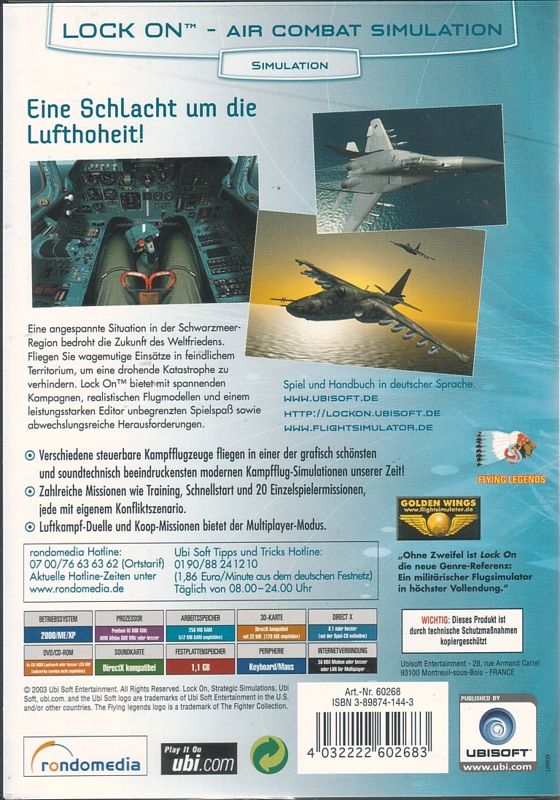 Lock On: Modern Air Combat cover or packaging material - MobyGames