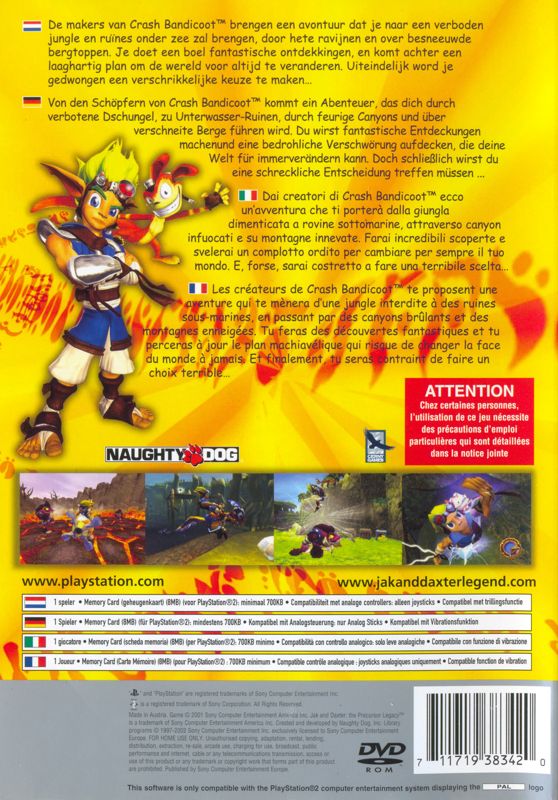 Jak and Daxter: The Precursor Legacy cover or packaging material ...