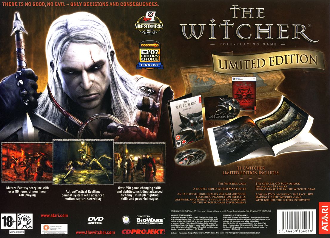 The Witcher (Limited Edition) cover or packaging material - MobyGames