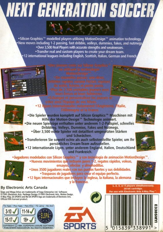 FIFA Soccer 96 cover or packaging material - MobyGames