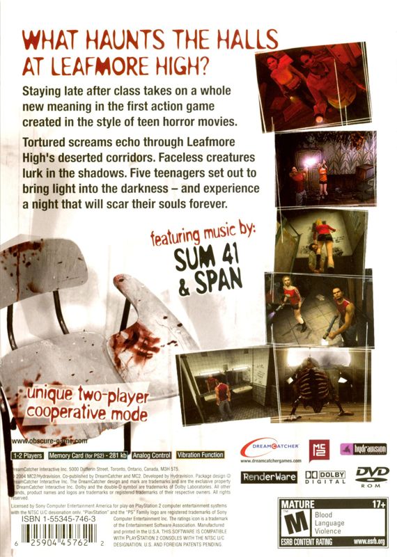 ObsCure cover or packaging material - MobyGames